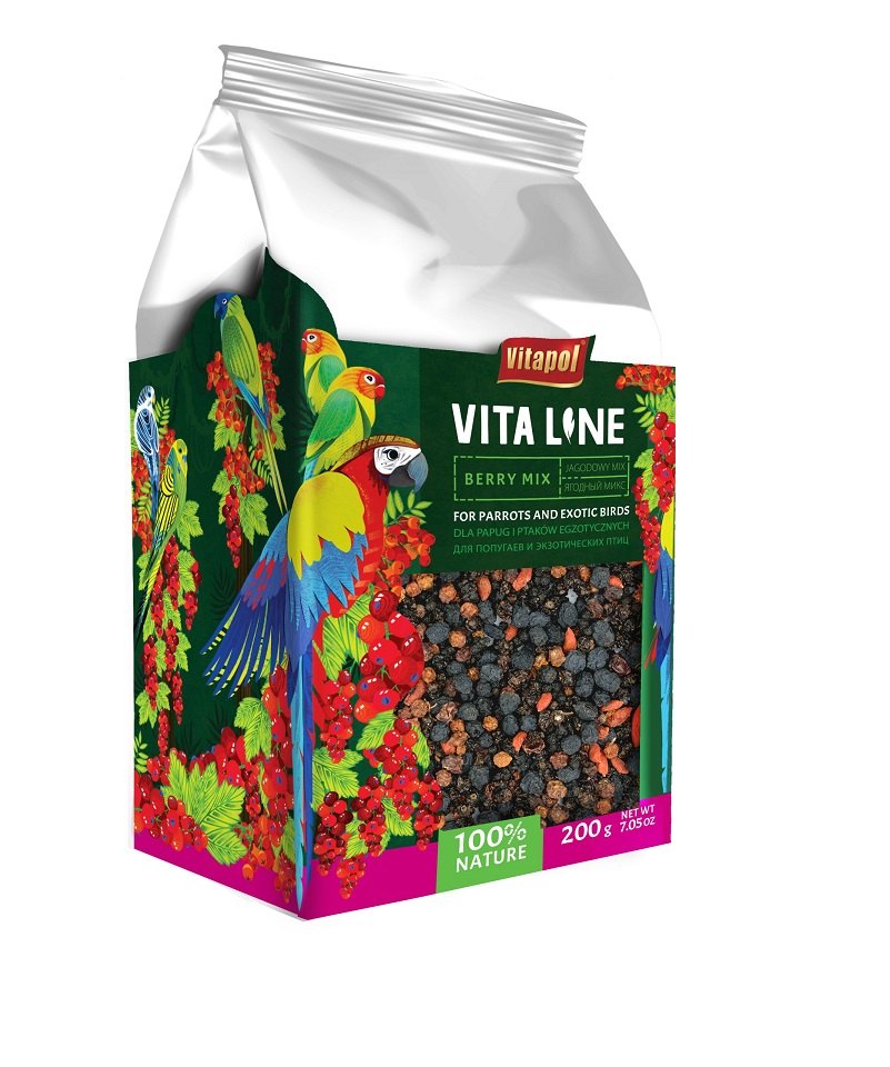 VITAPOL Berry mix pro papoušky a exotické ptáky 200g v eshopu FERA24.CZ ...