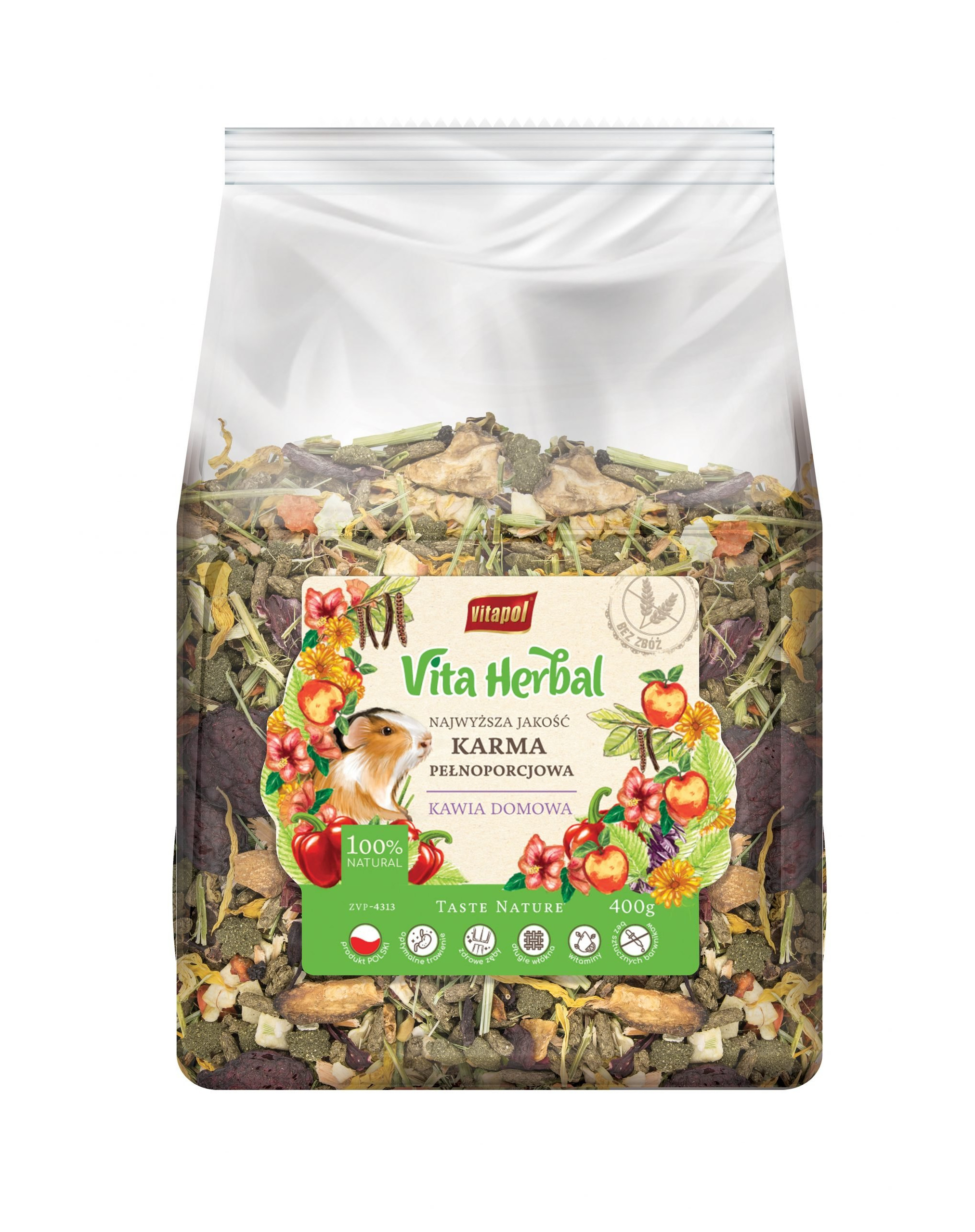 VITAPOL Vita Herbal Kompletní krmivo pro morčata 400g v eshopu FERA24 ...