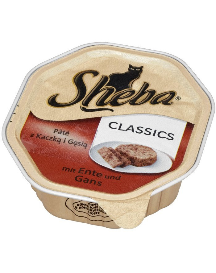 Konzervy, paštiky, kapsičky pro kočky SHEBA Pate kaczka i gęś 0.1 kg ...